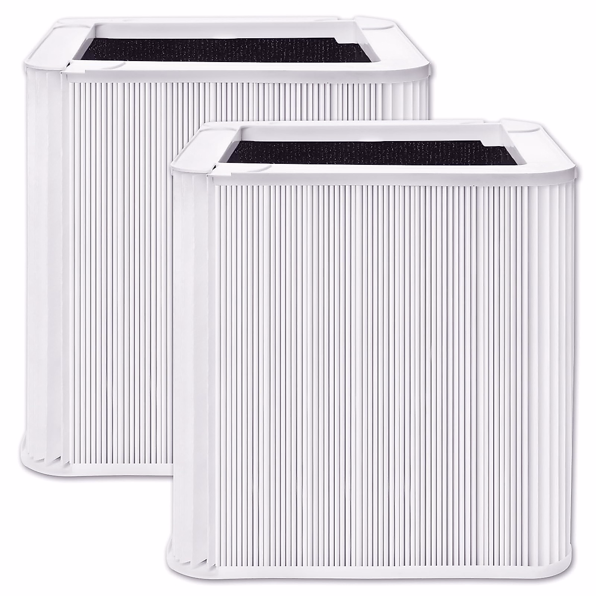 Senowi 211+ Replacement Filter Compatible with Blueair Blue Pure 211+ and 211+ Auto, Blue Air Filter Replacement 211 with Foldable Particle and Activated Carbon Filter, 2-Pack