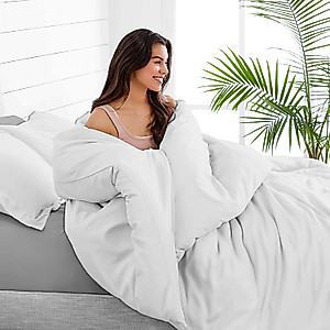 The OutNeT Steel Blue Solid Duvet Cover Set Queen 90"x90" Size Egyptian Cotton Luxury Soft & Breathable Comforter Cover with Hidden Zipper Closer & Corner Ties Durable and Fade Resistant