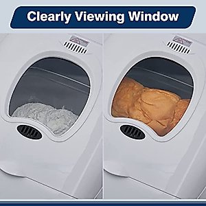 CUSIMAX Bread Machine, 2 LB Loaf Breadmaker, 15-in-1 Bread Maker Machine for Gluten Free Bread, 650 W Automatic Bread Making Machine with Nonstick Pan, 15H Delay Timer Settings, 1H Keep Warm, White