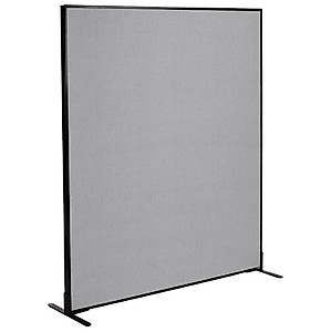 Global Industrial 60-1/4"W x 72" H Freestanding Office Partition Panel, Gray