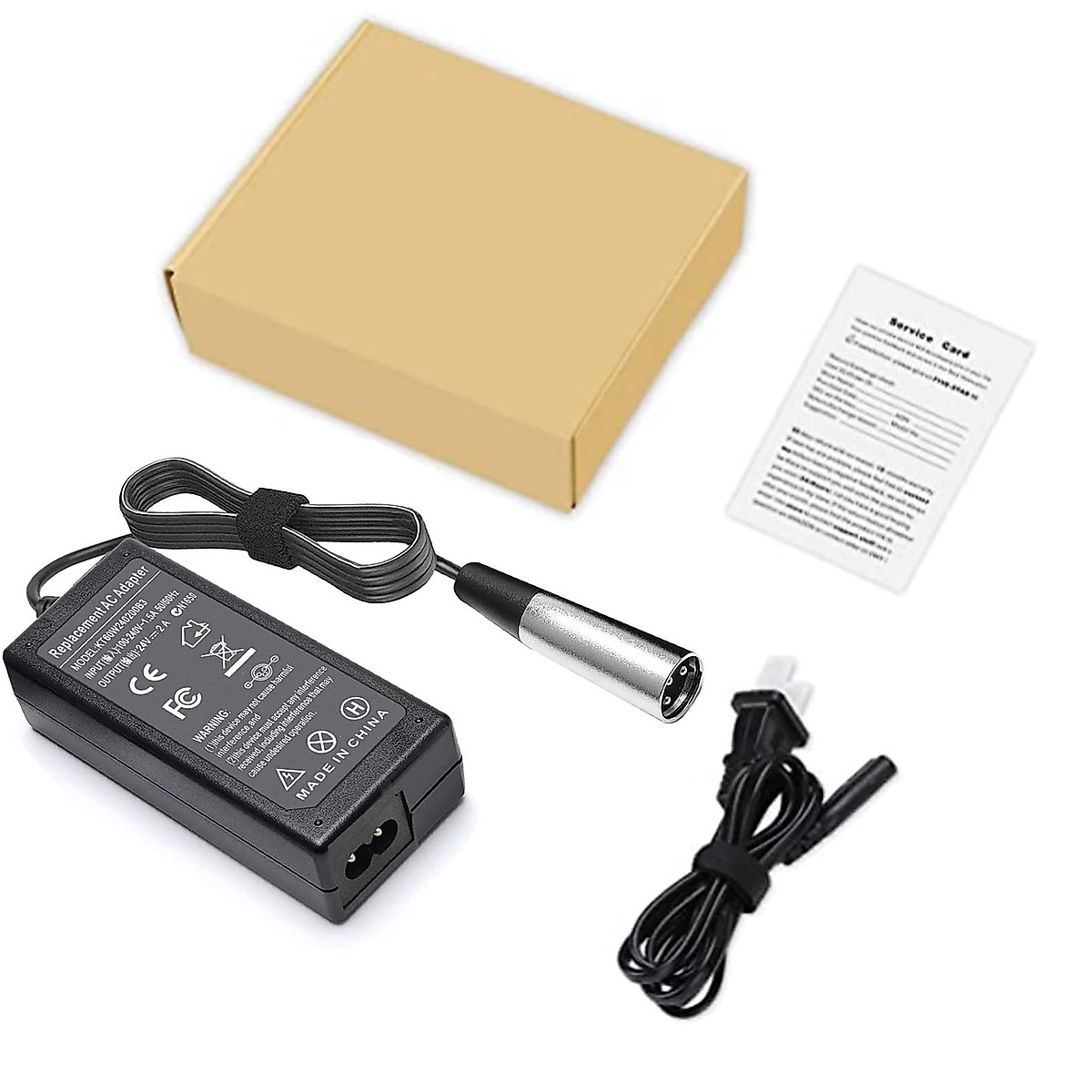 New XLR Electric Scooter Battery Charger for Go-Go Elite Traveller,Mobility Electric Scooter Wheelchair Gel,Hoveround mpv5 Mobility Chair Scooter FS,Jazzy Power Chair,iZip,GT,Electric Scooter 24V 2A
