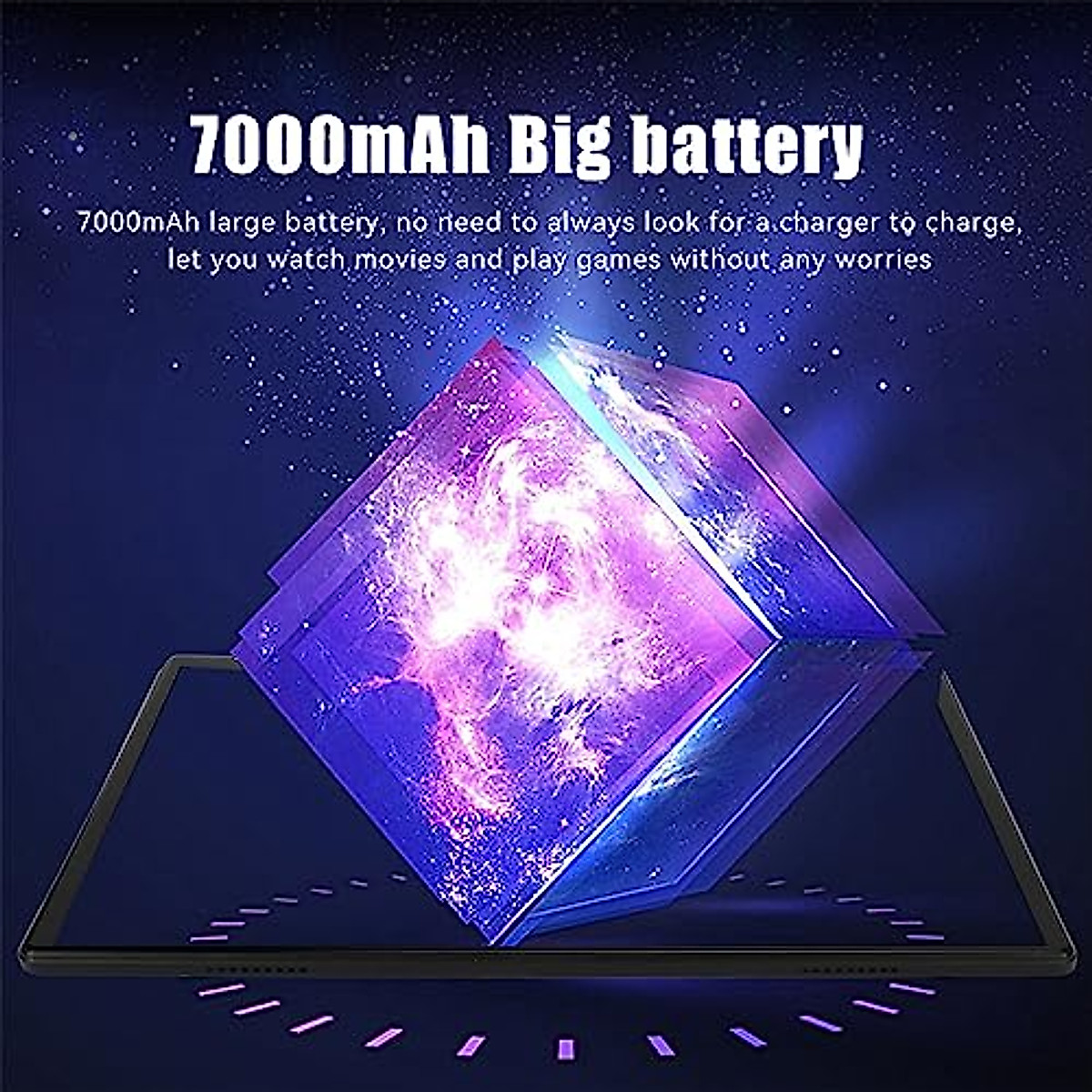 FECAMOS 10.1 Inch Tablet, 8MP Front 16MP Rear Tablet 8 Core CPU 5G WiFi 2 in 1 100‑240V 4G Network with Keyboard for Home (US Plug)