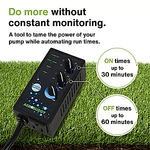 AEROBUDDY Timer + Power Controller - Variable Speed Controller w/ Interval Timer, 30-60min On Off Timer, Speed Controller for Electric Motor, 15Amp Max Power Tool Switch Easy-to-Use w/ AEROMIXER Pumps