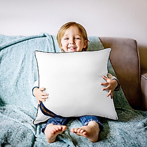 Utopia Bedding Throw Pillow Inserts (Pack of 4, White), 18 x 18 Inches Decorative Indoor Pillows for Sofa, Bed, Couch, Cushion Sham Stuffer