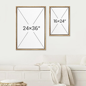 SIGNWIN Framed Wall Art Print Set Black Lines Over Tan Plain Background Abstract Swirly Cozy Neutral Modern Art Mid-Century Modern Expressive for Living Room, Bedroom, Office - 16"x24"x2 Panels