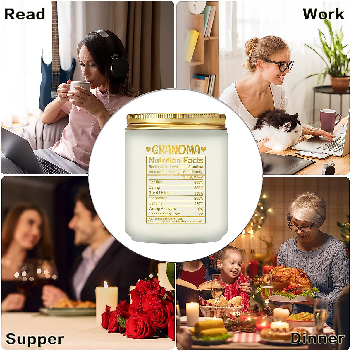 KOYFOYO Mothers Day Gifts for Grandma - My Favorite People Call Me Grandma Candle - Birthday Gifts for Grandma from Granddaughter, Grandson - Grandma Christmas Gifts