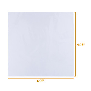 Crinklee Clear Caramel, Candy and Chocolate Wrappers, Natural Cellophane, 1000 Square Sheets, 4.25x4.25 Inches