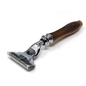 Edwin Jagger Plaza Range Handle Compatible With Gillette Mach 3 Cartridges (Imitation Light Horn)