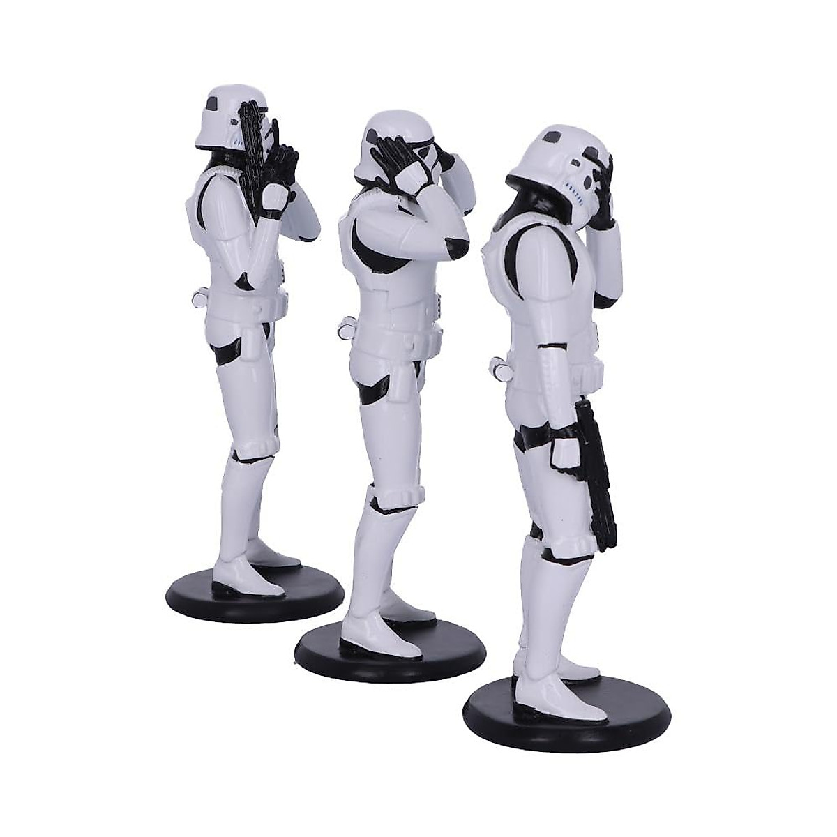 Nemesis Now Original Stormtrooper Three Wise Sci-Fi Figurines, White, 14cm