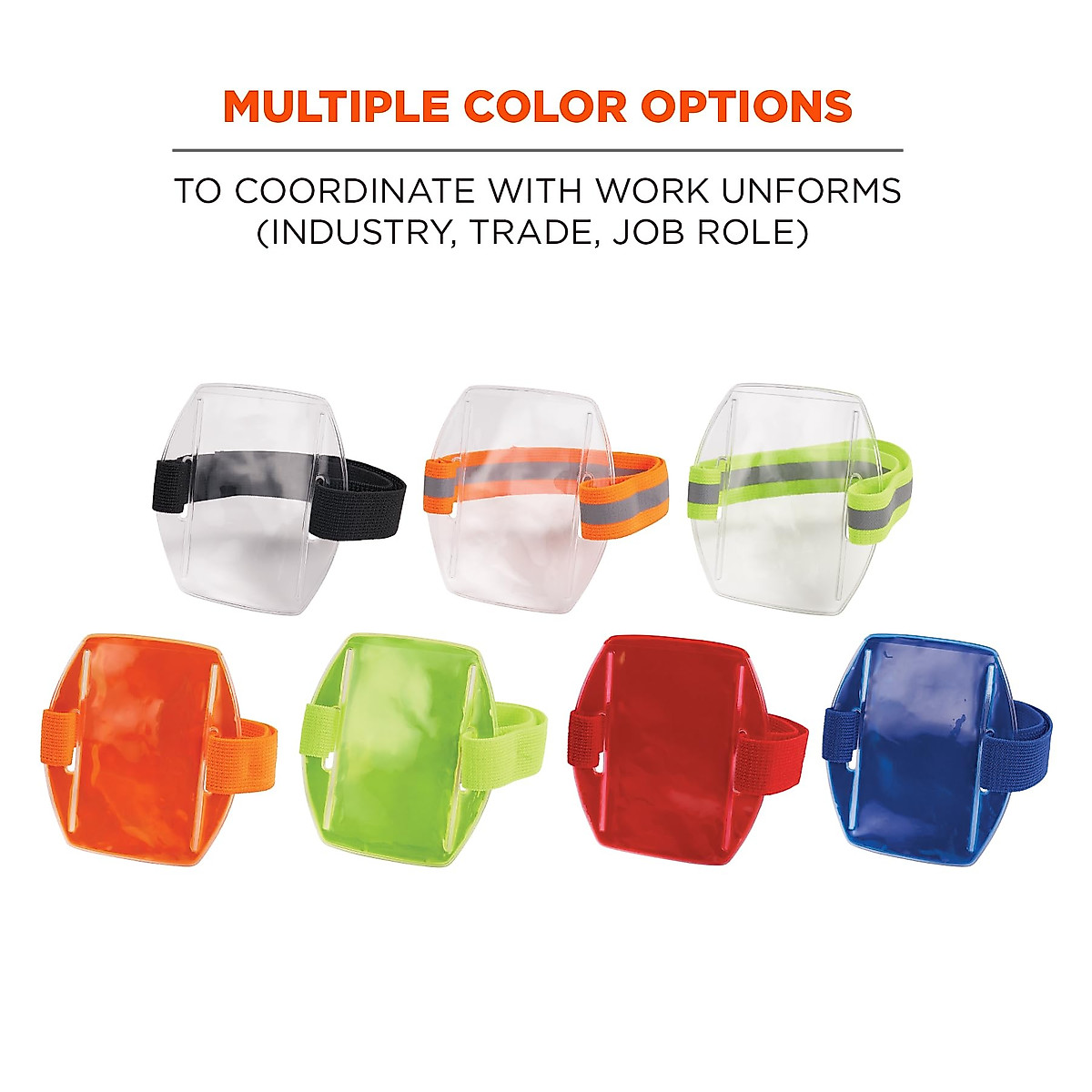 Ergodyne - 19951 Squids 3386HV High Visibility Arm Band ID/Badge Holder Hi-vis Orange