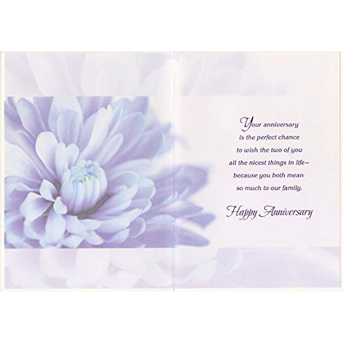 Designer Greetings How Wonderful: Large Blue Flower Photo Wedding Anniversary Congratulations Card for Brother and Sister-in-Law