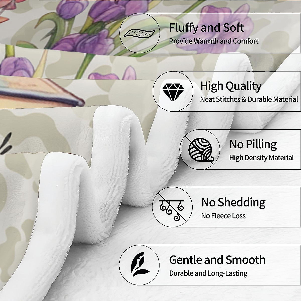 SATIGI Personailized Book Blanket, Just A Girl Who Loves Book Blanket, Customize Book Reading Blanket and Throw Book Lovers Daughter Gift (Girl Love Book Design 01, Small/Medium/Large/X-Large)