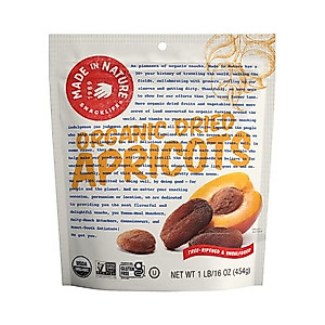 Made In Nature Organic Dried Apricots 16 Oz (Pack of 1) - Non-GMO Vegan Dried Fruit Snack