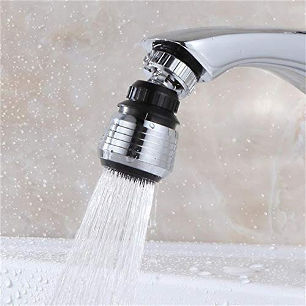 Faucet Nozzle Filter, 360 Degree Rotate Faucet, Anti Water Bubbler, Water Saving Tap Aerator Diffuser, Two Spraying Mode