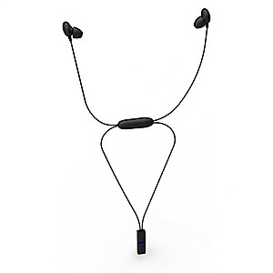 NISMobile Wireless Headset Sport Earphones Hands-free for Galaxy A02s A12 A32 A42 A52 A72 - Sound Headphone Magnetic Grip Pendant Style Neckband Compatible With Samsung A72, Black, (NI-NI36726I6G-64)