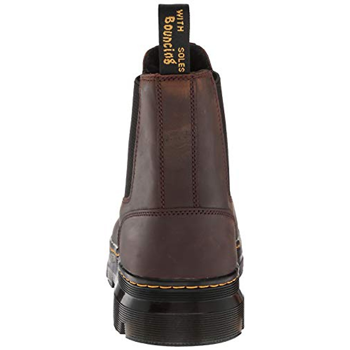 Dr. Martens Unisex Embury Chelsea Boot, Dark Brown Crazy Horse, 7 Women/6 Men