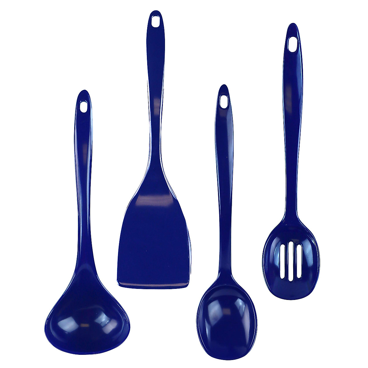 Calypso Basics by Reston Lloyd Melamine Utensil Set, 4-Piece, Indigo (81705)