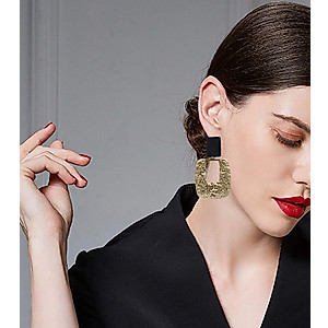 Exaggerated Long Dangle Earrings with Fashion Elements S925 Silver Needle 14K Gold Plated for Women Girl Gifts Present Valentines Birthday Anniversary Mothers Day Christmas