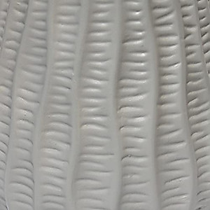 Simple Designs LT1138-GRY 11.02" Traditional Mini Modern Ceramic Texture Pastel Accent Bedside Table Desk Lamp w Matching Fabric Shade for Home Decor, Bedroom, Nightstand, Living Room, Entryway, Gray