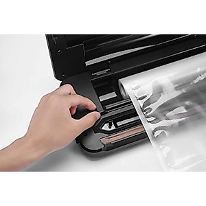 Vacuum Sealer Machine for Food Saver, Automatic Food Sealers with Built-in Cutter & Bag Storage, Dry/Moist/External Vacuum System Modes, Air Sealing Machines with 10 Sealer Bags &1 Roller Bag for Sous Vide