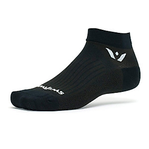 Swiftwick- PERFORMANCE ONE Golf & Running Socks (Black, Large)