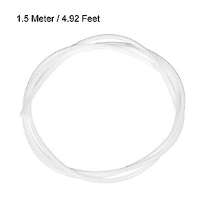uxcell PTFE Tube 4.9Ft - ID 2mm x OD 3mm Fit Filament 1.75 for 3D Printer White