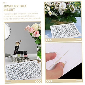 Abaodam 5pcs storage box sponge pad ring display pad black foam ring insert jewelry insert display mats foam insert display trays trinket tray Ear Stud Sponge Insert white cabinet earrings