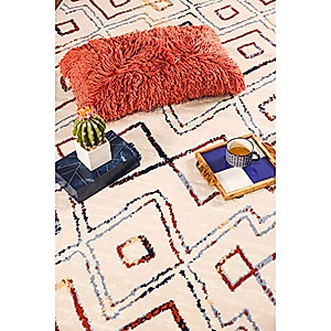 Furnish my Place Bohemian Bear Rug - 5 ft. x 8 ft., Multicolor, Cabin Rug with Bear, Geometric Print