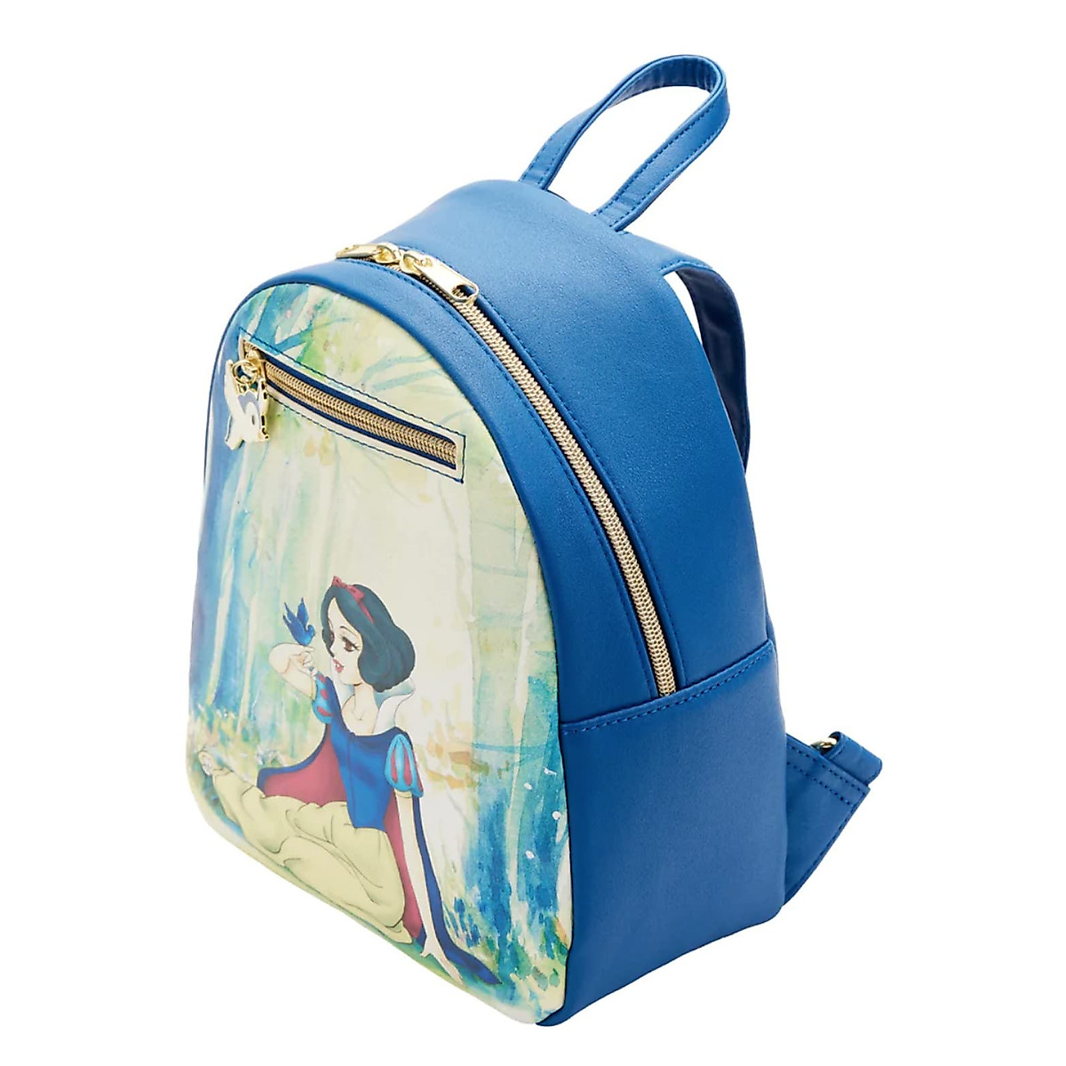 Loungefly - Disney - Snow White in The Forest - Mini Backpack Purse With Bluebird Charm