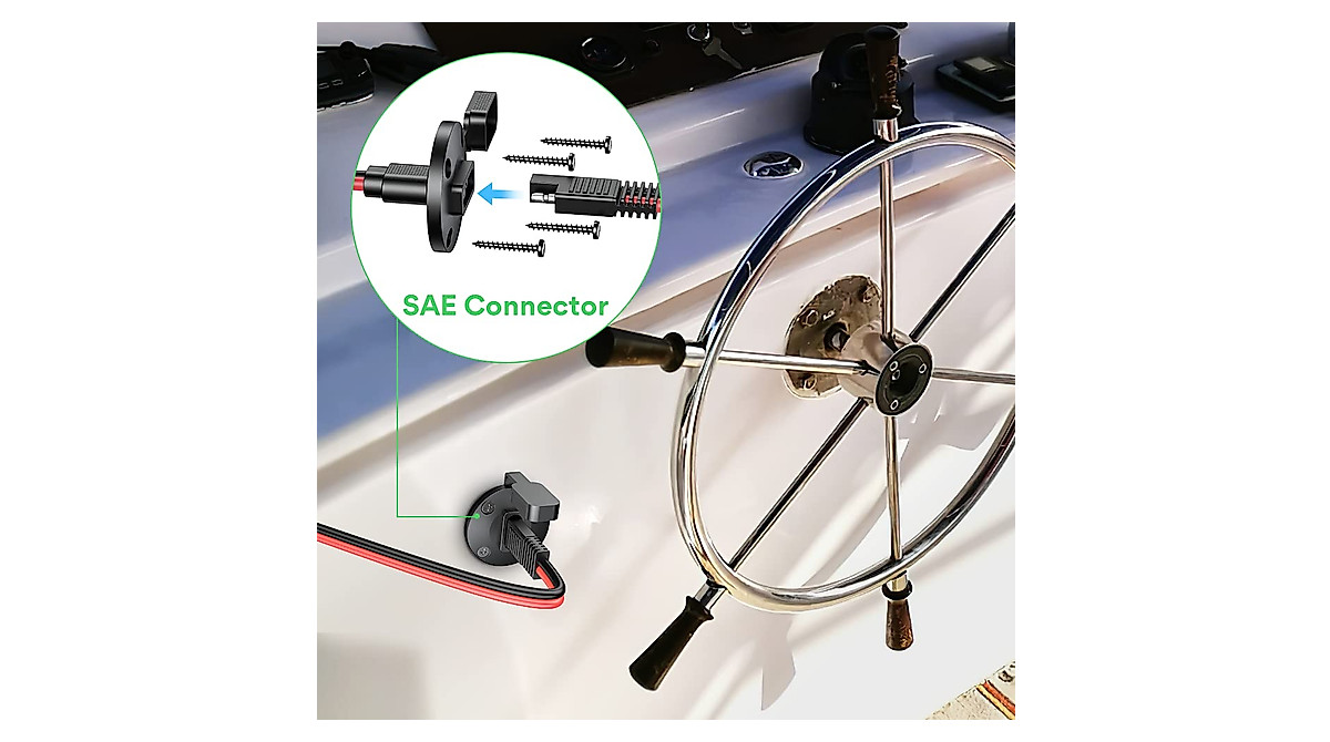 Bateria Power SAE Connector - Weatherproof 10AWG Adapter