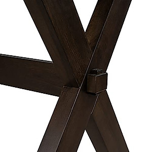 Harper & Bright Designs 3-Piece Wood Dining Table Set, Farmhouse Rustic Kitchen Dining Table with 2 Upholstered Benches, Brown+Beige