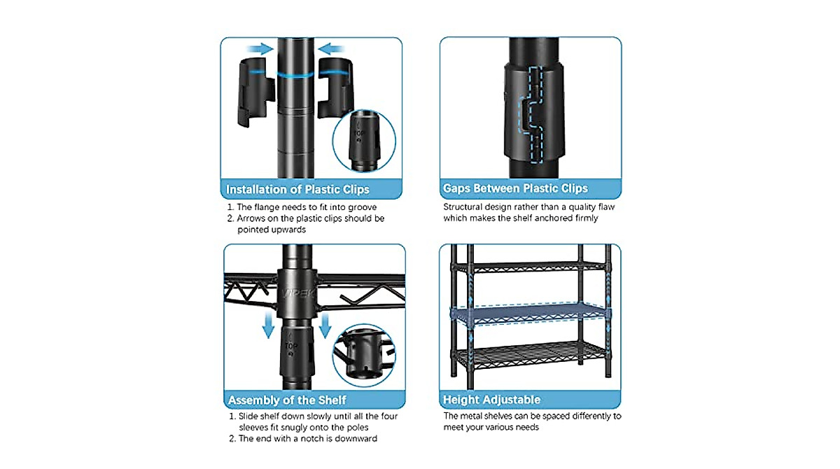 VIPEK V9 Heavy Duty Clothing Rack with Baskets & Adjustable Shelves