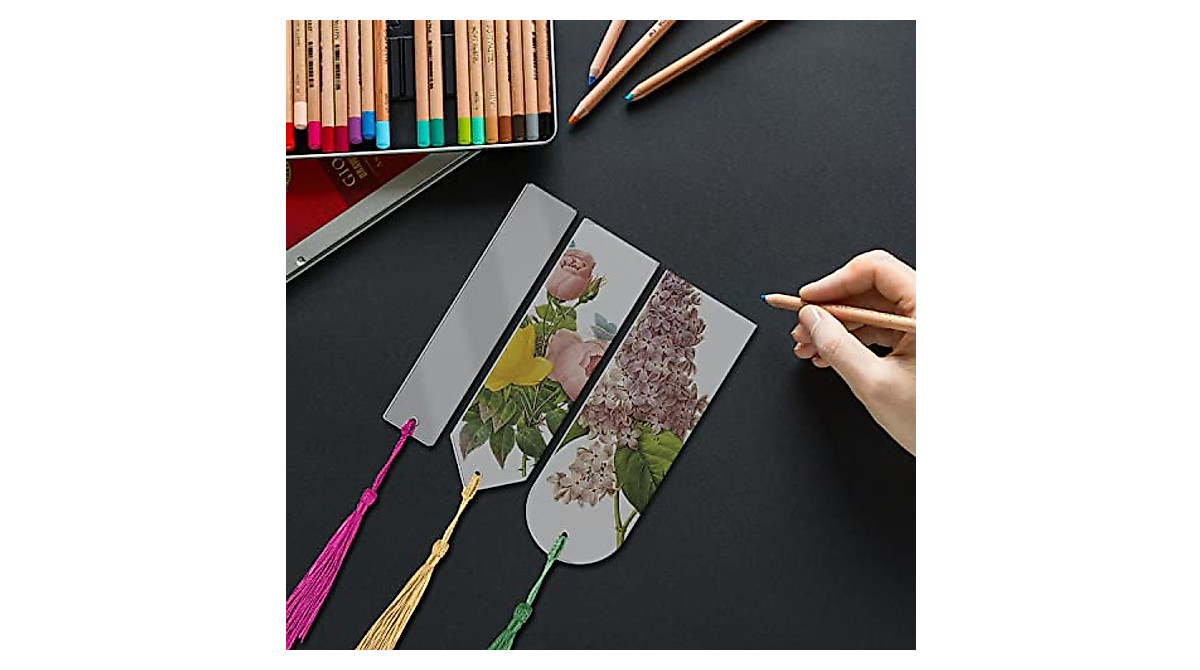 Create Custom Clear Acrylic Bookmarks with Tassels - 30 Pcs