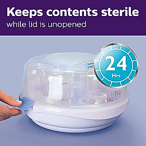 Philips AVENT Microwave Steam Sterilizer for Baby Bottles, Pacifiers, Cups and More, SCF281/05