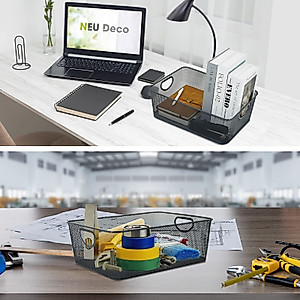 Wire Baskets for Organizing Neudeco Pantry Baskets 6 Pack Wire Storage Baskets Metal Mesh Baskets Storage Bins for Kitchen Laundry Garage Fridge Bathroom Countertop Organizer Gray