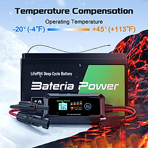 Bateria Power 10A 12V MPPT Solar Charge Controller, Intelligent Solar Panel Regulator with LED and LCD Display, Compatible with Sealed Flooded Gel AGM Lithium LiFePO4 Battery