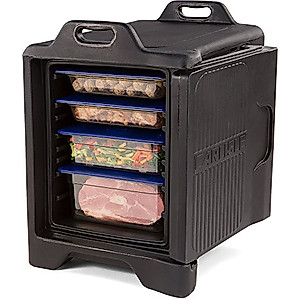 Carlisle FoodService Products XT3000R03 Cateraide Slide N Seal Polyurethane Pan Carrier End Loader, 26-5/8" Height, Black