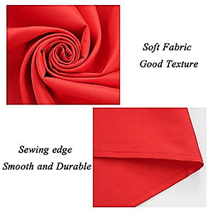 10x10FT Red Backdrop Curtains for Parties - Red Backdrop Curtain for Baby Shower Birthday Photo Home Party Curtains Backdrop 5x10FT 2 Panels