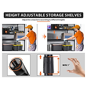 Garage Storage Shelves, 6000 Lbs Capacity NSF Certified Heavy Duty Garage Shelving with Wheels, 6 Tier Adjustable Metal Shelving for Garage Basement, Storage Rack Utility Shelf 48"Lx 18"Wx 78"H