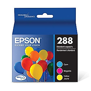 Epson T288 DURABrite Ultra Ink Standard Capacity Color Combo Pack & T288 DURABrite Ultra Ink Standard Capacity Black Cartridge (T288120-S) for Select Expression Printers