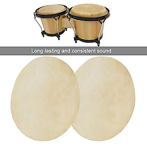 Demeras Bongo Drum Head Transparent Sound, For Training Exercise For Drum, African Drum And Etc. (9.0 inch), Demeras60ct5wfn8i-02