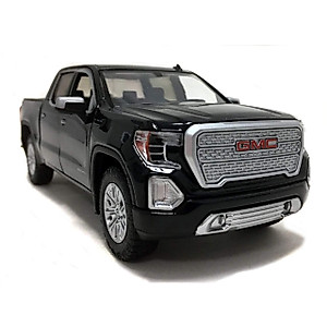 2019 GMC Sierra 1500 Denali Crew Cab Pickup Truck Black 1/24-1/27 Diecast Model Car by Motormax 79362