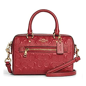 COACH Mini Rowan Crossbody Signature Leather (Gold/1941 Red)