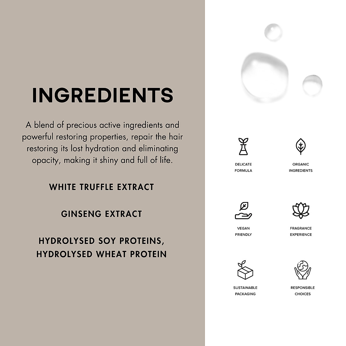 PREVIA Hydrating Leave-in Conditioner Spray with White Truffle Extract - Reconstructive Biphasic Detangling Treatment for Damaged, Dry, and Brittle Hair - Tames Frizz & Controls Static 6.7Floz