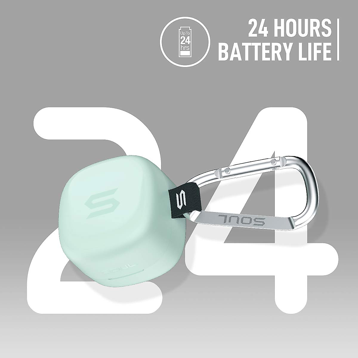 SOUL New S-Nano True Wireless Earbuds - in Ear Headphones, Ultra Portable, Bluetooth, IPX5 Waterproof Transparency Mode - Frost