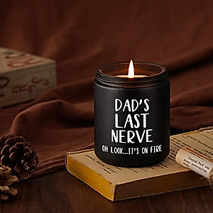 Miracu Manly Candles for Dad - Dads Last Nerve - Funny Dad Gifts, Dad Birthday Gifts from Daughter, Son - Relaxation, Fathers Day Relaxing Gifts for Dad, Father, Best Dad, Daddy - Bday Gifts for Dad