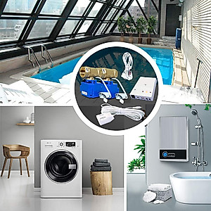 E-SDS Automatic Water Leak Shut off Valve System,Water Leak Detector with 2 Valves,2 Sensors and Sounds Alarm,for Pipes 3/4 NPT,Flood Prevention for Laundry Washing Machines,Water Heaters and More