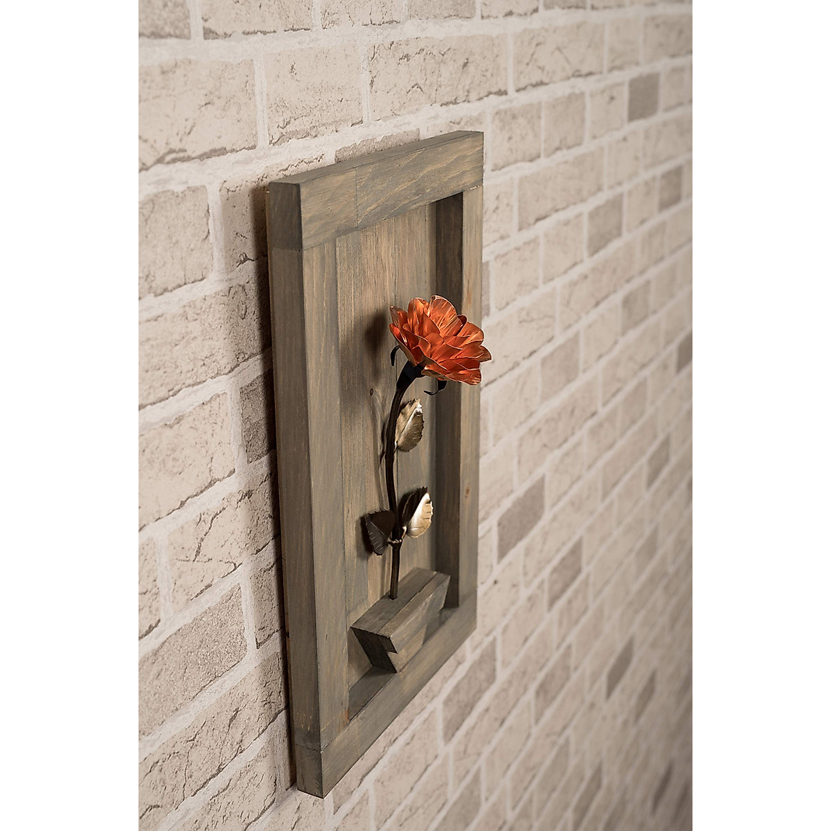 Personalized Gift - Framed Copper Rose for 7th Wedding Anniversary