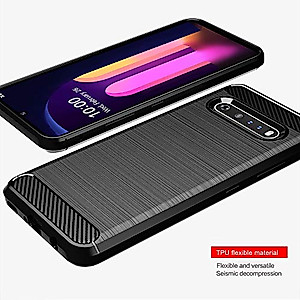 Asuwish Compatible with LG V60 G9 ThinQ Case and Tempered Glass Screen Protector Cover Cell Accessories Slim Soft Silicone Phone Cases for LGV60ThinQ V 60 Thin Q V60ThinQ 60V 5G Women Men Black