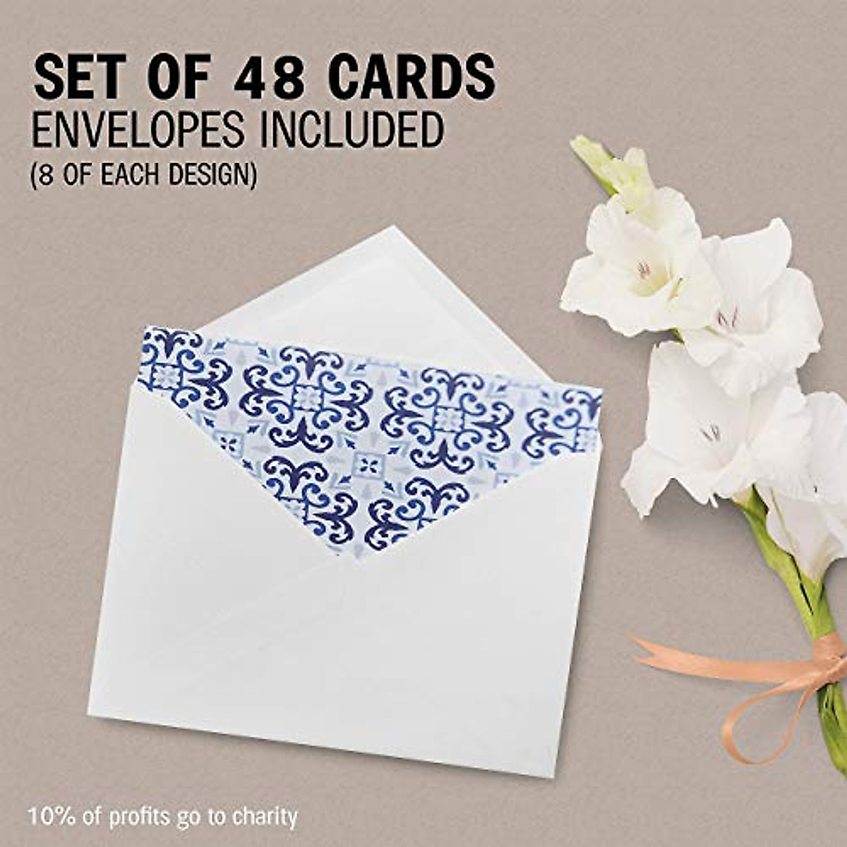 Blank Note Cards with Envelopes I 48 PACK - Blank Greeting Cards I Colorful Notecards and Envelopes Set for All Occasions Thank You Stationary, Ideal for Personal and Business Use, Premium Card Stock
